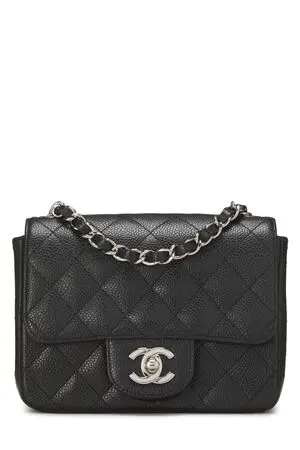 CHANEL Quilted Caviar Square Flap Mini