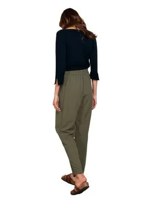 CELTIC & CO. Tapered Leg Trousers - Khaki