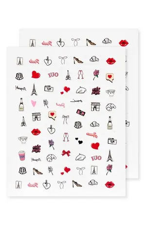 INKED BY DANI Emily In Paris Nail Art Temporary Tattoos - Multi