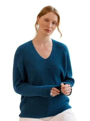 CELTIC & CO. Geelong Cocoon V-neck Sweater