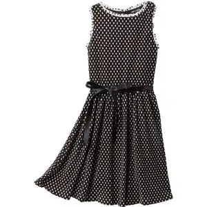 AVA & YELLY Pleated Dot Shift Dress