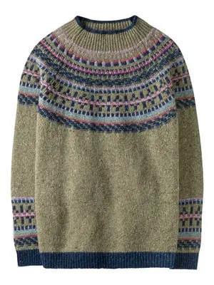 CELTIC & CO. Donegal Fair Isle Yoke Sweater