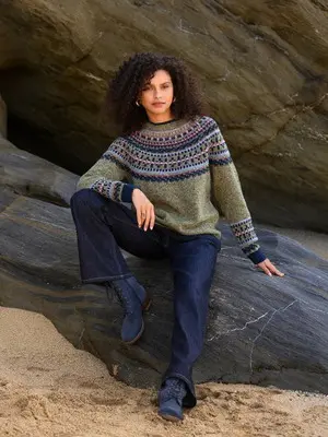 CELTIC & CO. Donegal Fair Isle Yoke Sweater