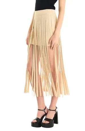 Endless Rose Knit Fringe Maxi Skirt