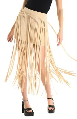 Endless Rose Knit Fringe Maxi Skirt