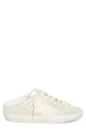 GOLDEN GOOSE Super-star Sabot Mule Sneakers - Platinum/ Cream