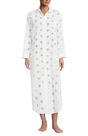 LANDS' END Eyelet Maxi Cover-up Dress - White