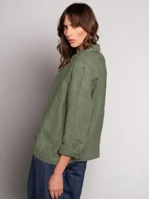 CELTIC & CO. Linen Western Jacket - Khaki