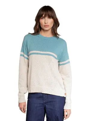 CELTIC & CO. Slub Yarn Colorblock Sweater
