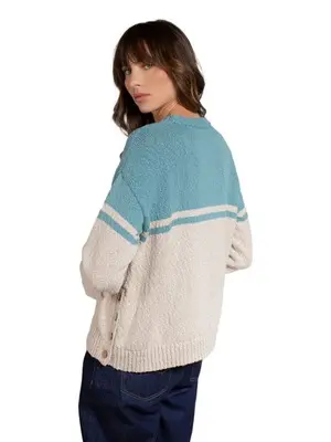 CELTIC & CO. Slub Yarn Colorblock Sweater