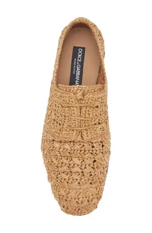 Dolce & Gabbana Raffia Lace-up Loafer