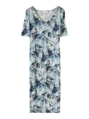 CELTIC & CO. Linen Blend V-neck Midi Dress