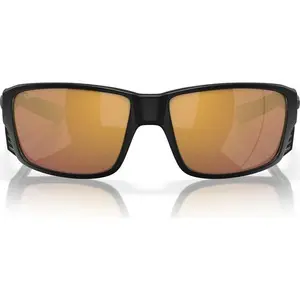 COSTA DEL MAR 60mm Polarized Square Sunglasses - Matte Black