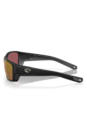 COSTA DEL MAR 60mm Polarized Square Sunglasses - Matte Black