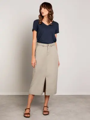 CELTIC & CO. Twill Midi Skirt