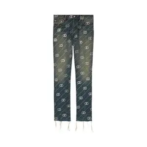 Gucci Crystal Interlocking G Denim Pant