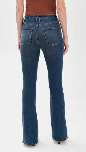 Good American Good Legs Flare Jeans - Blue004
