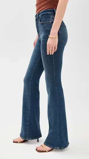 Good American Good Legs Flare Jeans - Blue004