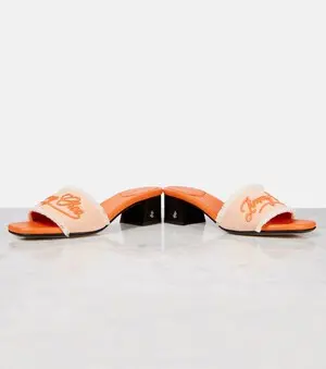 JIMMY CHOO Joa 45 Embroidered Mules - Orange