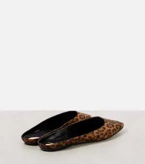 Saint Laurent Lido Leopard-print Mules
