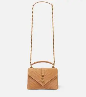 Saint Laurent Collège Medium Leather Shoulder Bag - Brown