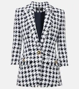 Balmain Houndstooth Tweed Blazer