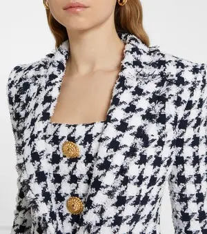 Balmain Houndstooth Tweed Blazer