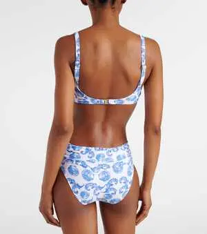Melissa Odabash Bel Air Printed Bikini Bottom - Blue
