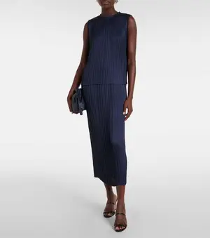 Vince Pleated Midi Skirt