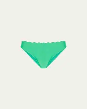 Ramy Brook Amani Scallop Bikini Bottoms - Palm Green