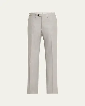 Kiton 15 Micron Flat-front Trousers - Light Gray