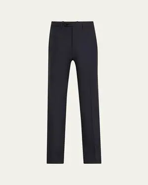 Kiton Kiton 15 Micron Flat-Front Trousers - Navy
