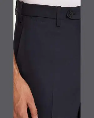Kiton 15 Micron Flat-front Trousers - Navy