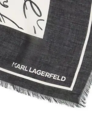 Karl Lagerfeld K/essential Scribble Scarf