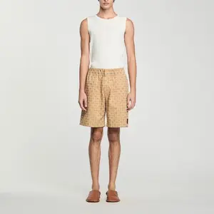 Sandro Square Cross Jacquard Shorts