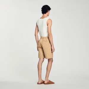 Sandro Square Cross Jacquard Shorts