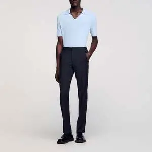 Sandro Wool Trousers With Elasticated Sides - Fonte