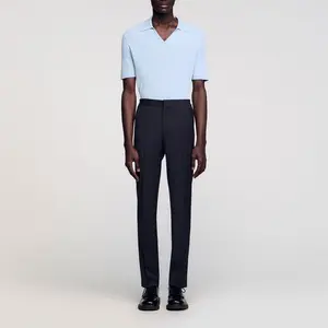 Sandro Wool Trousers With Elasticated Sides - Fonte