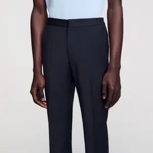 Sandro Wool Trousers With Elasticated Sides - Fonte