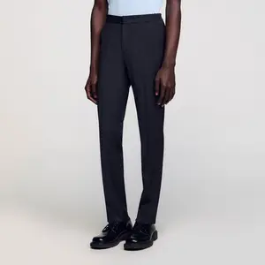 Sandro Wool Trousers With Elasticated Sides - Fonte