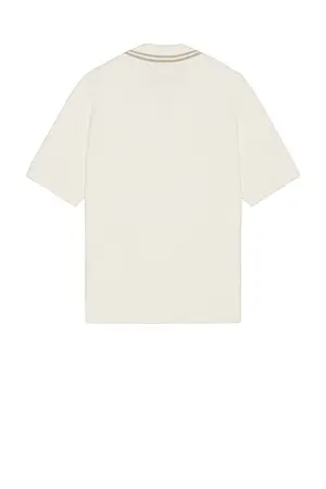 Rag & Bone Rib Johnny Polo In Grey - Ivory