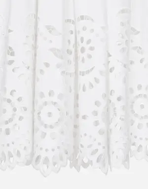 Dolce & Gabbana Long Cotton Circle Skirt With Cut-out Detailing