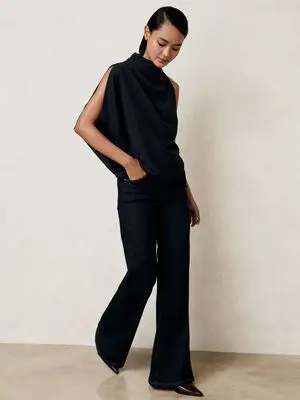 REISS Elle One-shoulder Draped Top