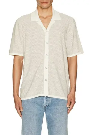 Rag & Bone Zig-zag Avery Short Sleeve Shirt
