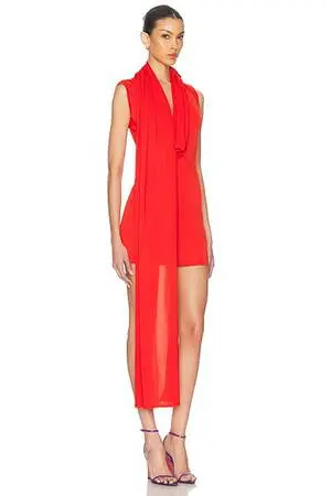 SID NEIGUM Cape Cowl Mini Dress