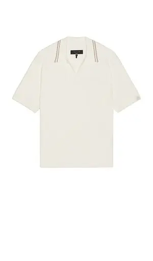 Rag & Bone Rag & Bone Rib Johnny Polo In Cream. Ivory