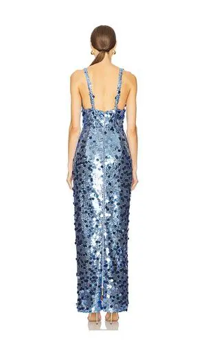 BRONX BANCO Allegra Sequin Maxi Dress