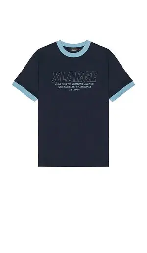 XLARGE Store Address Ringer Tee In Blue