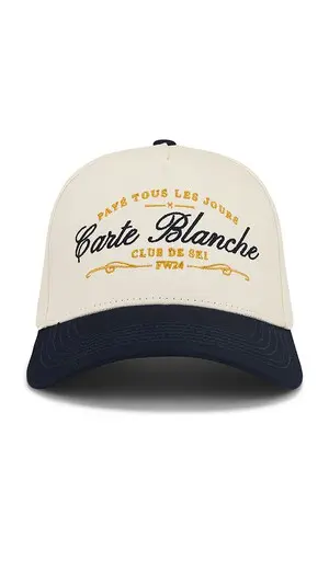 CARTE BLANCHE The Paye Tous Les Jours Snapback Hat - Navy & Creme