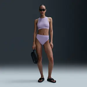 Nike Swim Elevated Essential High-waisted Bikini Bottom - Purple